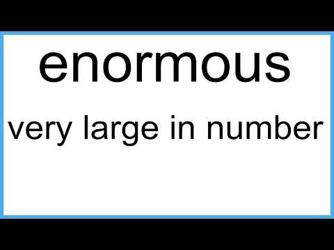 enormous The New English Dictionary meaning | Vocabulary for Kids | Children's Dictionary