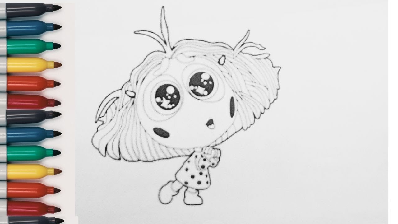 Inside Out 2 Cute Version as Drawings and Coloring / Envy