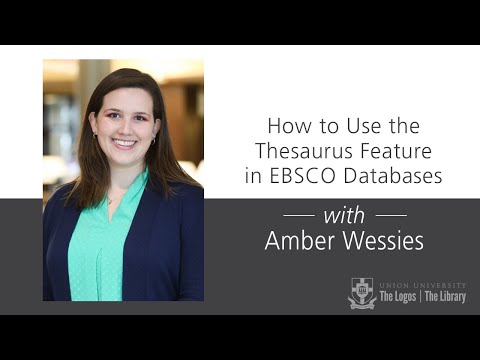 How To Use The Thesaurus Feature In EBSCO Databases