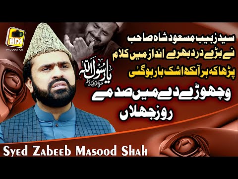 Wichore De Main Sadme Roz Jhalan Ya Rasool Allah Syed Zabeeb Masood Shah Very Emotional Naat Sharif
