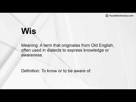Wis Meaning