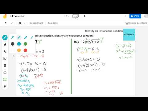 Identify an Extraneous Solution
