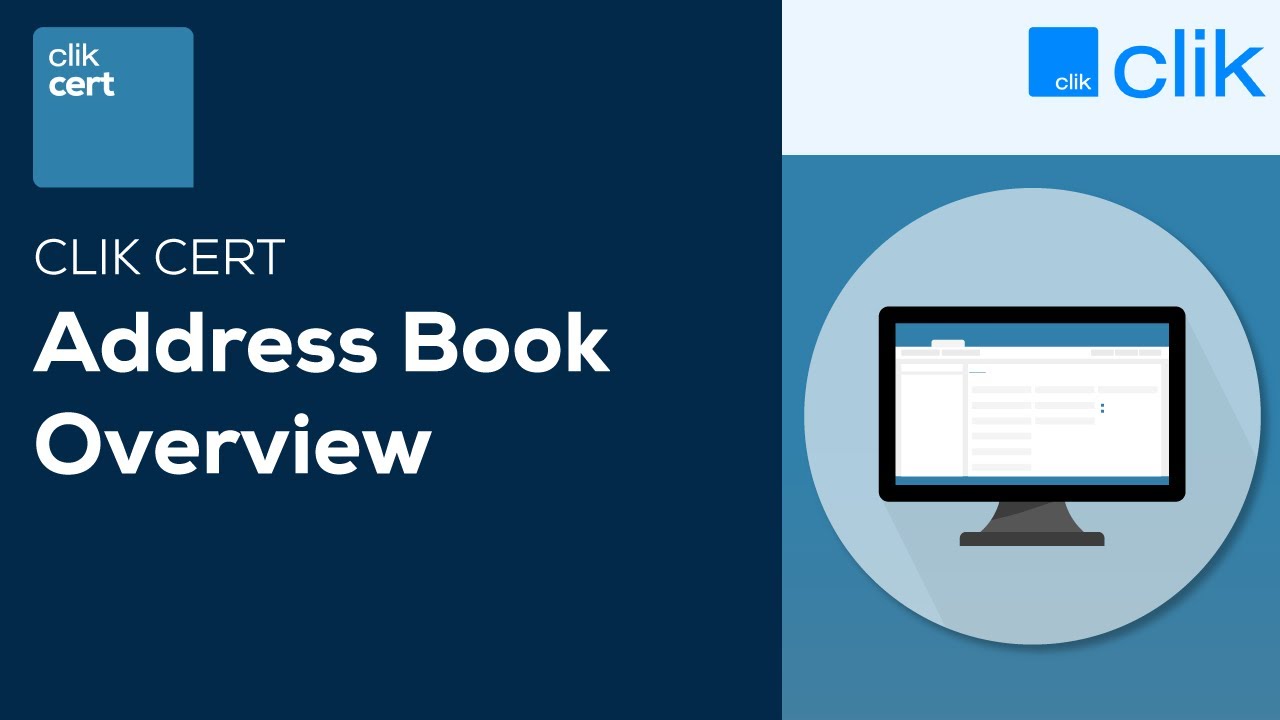 Address Book Overview | Clik Cert