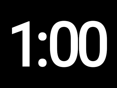 1 Minute Countdown 4K Giant Clock clean - Đồng hồ đếm ngược 1 phút