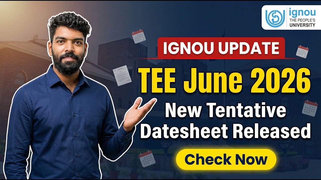 IGNOU Term End Exam June 2026 | New Tentative Date sheet out | Kerala's No.1 IGNOU Coaching Platform