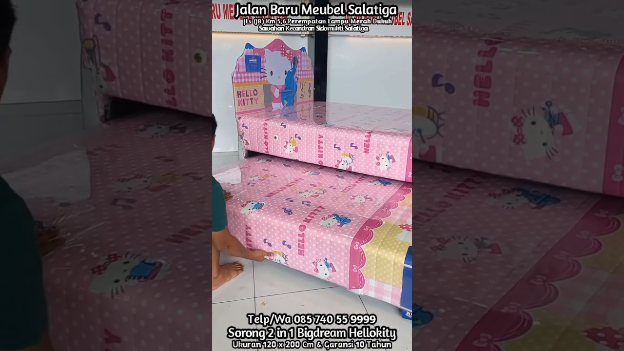 Sorong 2 in 1 Hello Kitty Ramah Untuk Anak Garansi 10 Tahun #bigland #bigdream #Springbedkomplit