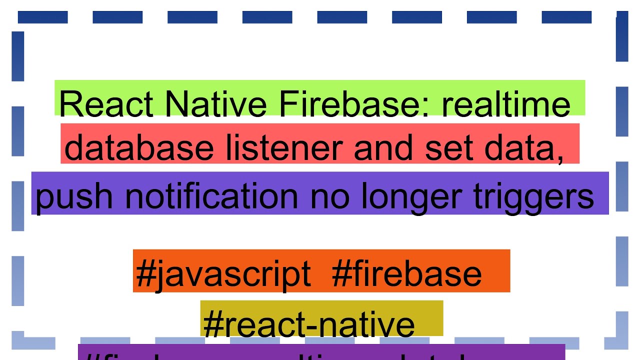 React Native Firebase: realtime database listener and set data, push notification no longer trigger