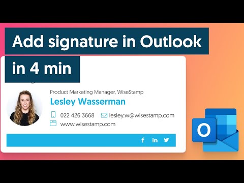 Add email signature in Outlook (with Outlook Signature Creator)