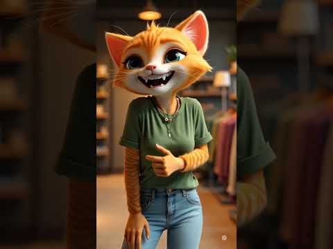 "Stylish Cat Girl in Real World | Funny 3D Animation Shorts"