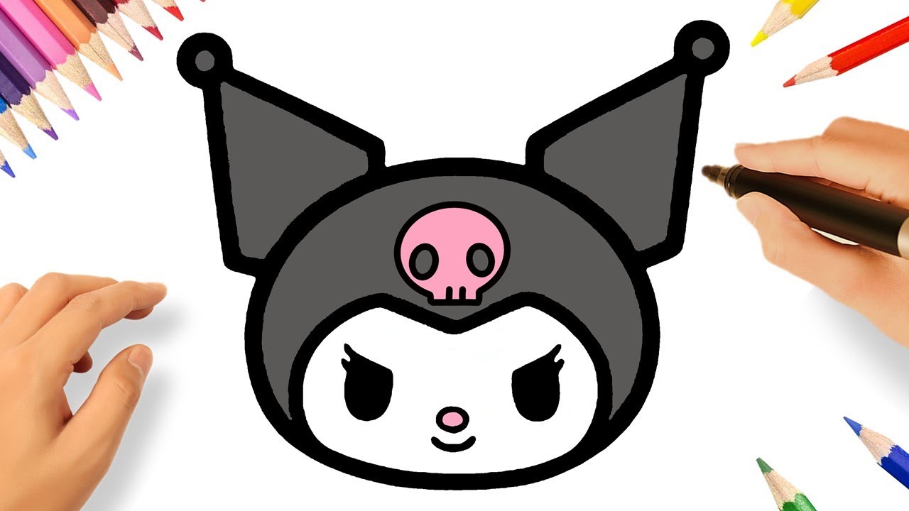 HOW TO DRAW KUROMI EASY 🖤🎀