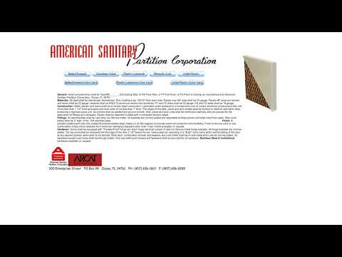 Downloads for American Sanitary Partition Corp., Vide files (ref: Q:BIM ...