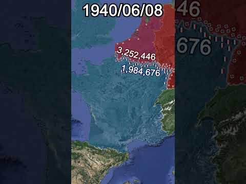 Battle of France (WW2) *Every Day With Army Sizes* #shorts #animation #map