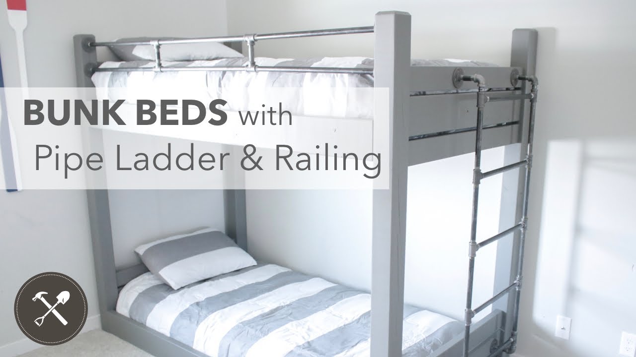 Building Bunk Beds with Pipe Ladder & Railing