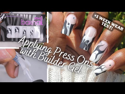 How to Apply Press On Nails with Builder Gel | BTArtbox Press On Nails | Press On Nails for a Week