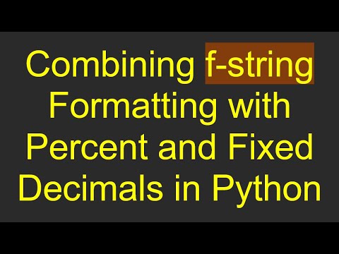 Combining f-string Formatting with Percent and Fixed Decimals in Python