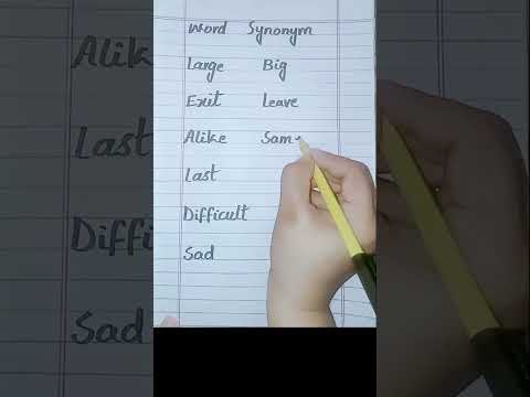 words synonym #english #handwriting #learning #vocabs