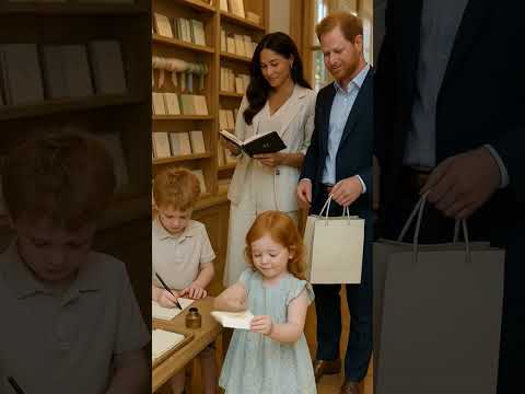 Prince Harry and kids at the stationary store #stationery #pens #paper #fun #creative #happy #cute