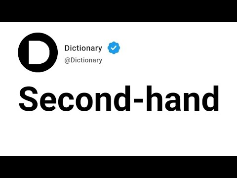 Second-hand Meaning In English