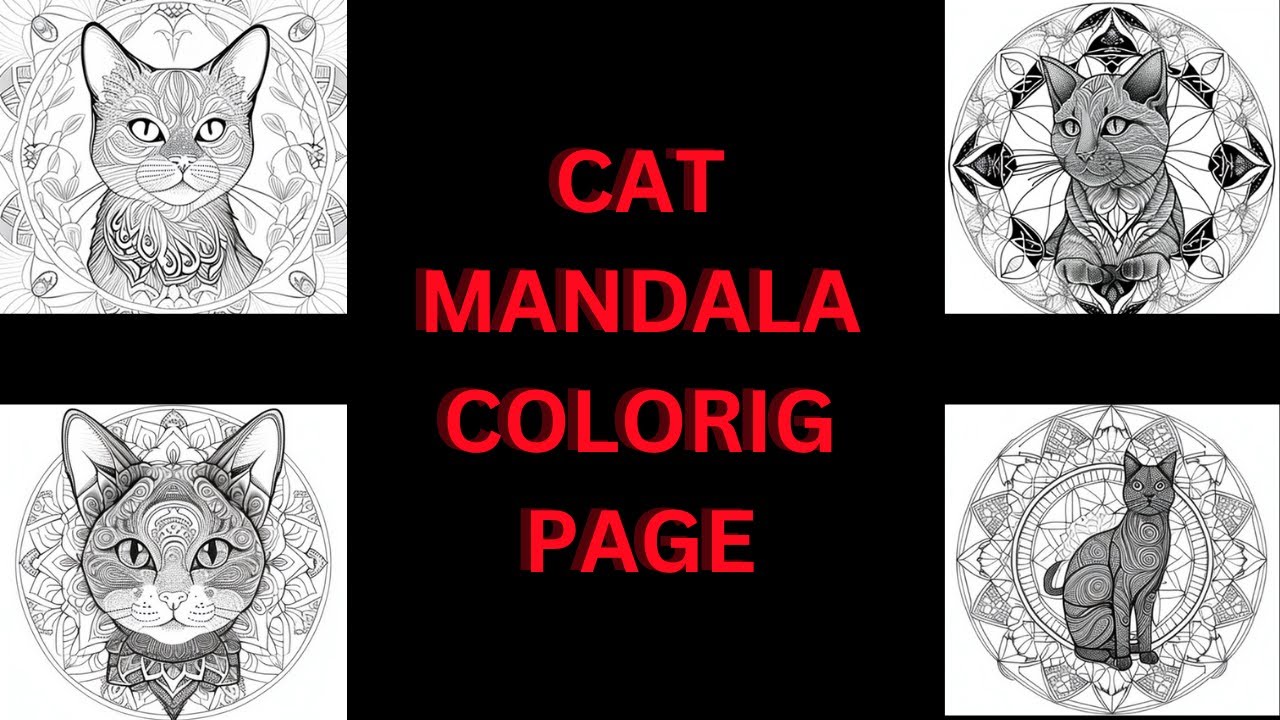 Cat Mandala Coloring Pages