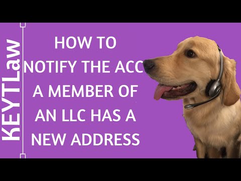 How to Notify the Arizona Corporation Commission a Member of an Arizona LLC Has a New Address (2020)