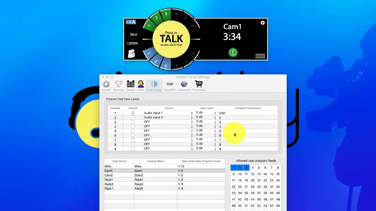 Unity Intercom IFB and Program Audio