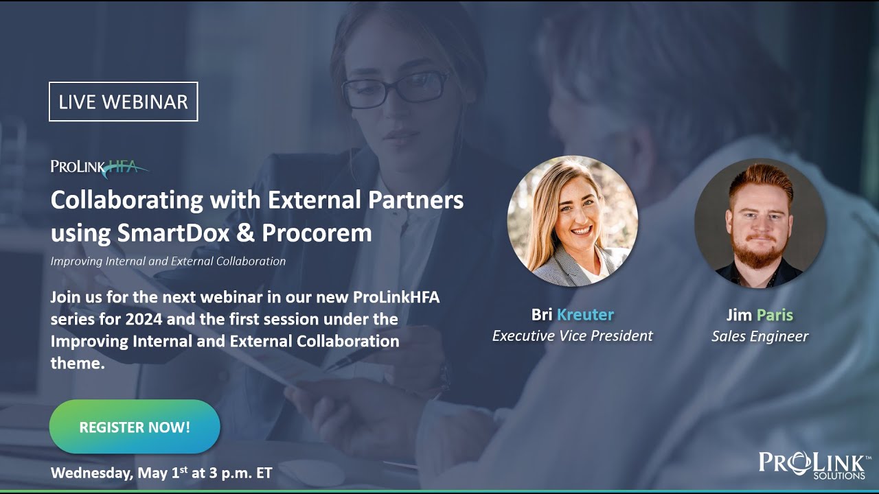 ProLinkHFA Webinar 2024 - Collaborating with External Partners using SmartDox & Procorem