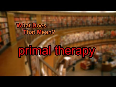 What does primal therapy mean?