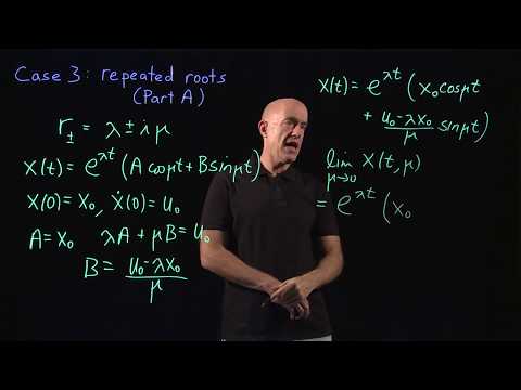 Case 3: repeated roots (Part A) | Lecture 17 | Differential Equations for Engineers
