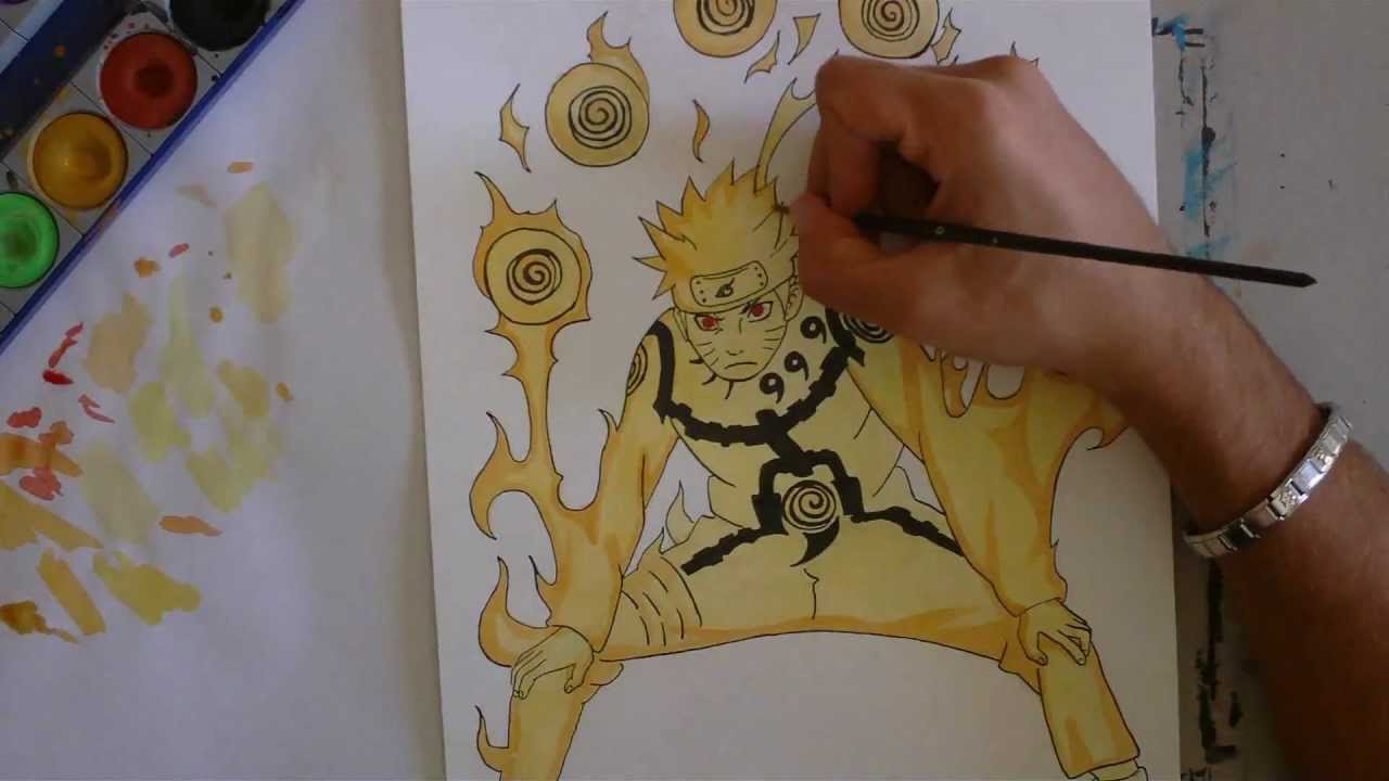 Tutorial - Come disegnare Naruto Kyuubi mode -Naruto-