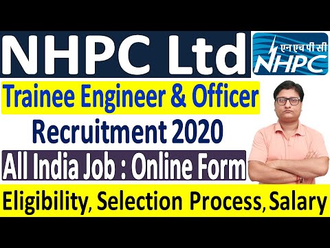 NHPC Limited Recruitment 2020 ¦ NHPC Trainee Engineer / Officer Online Form 2020 ¦ NHPC Vacancy 2020