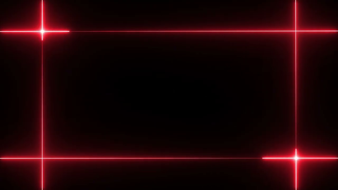 Glowing frame black screen | Neon light border | Frame template video background