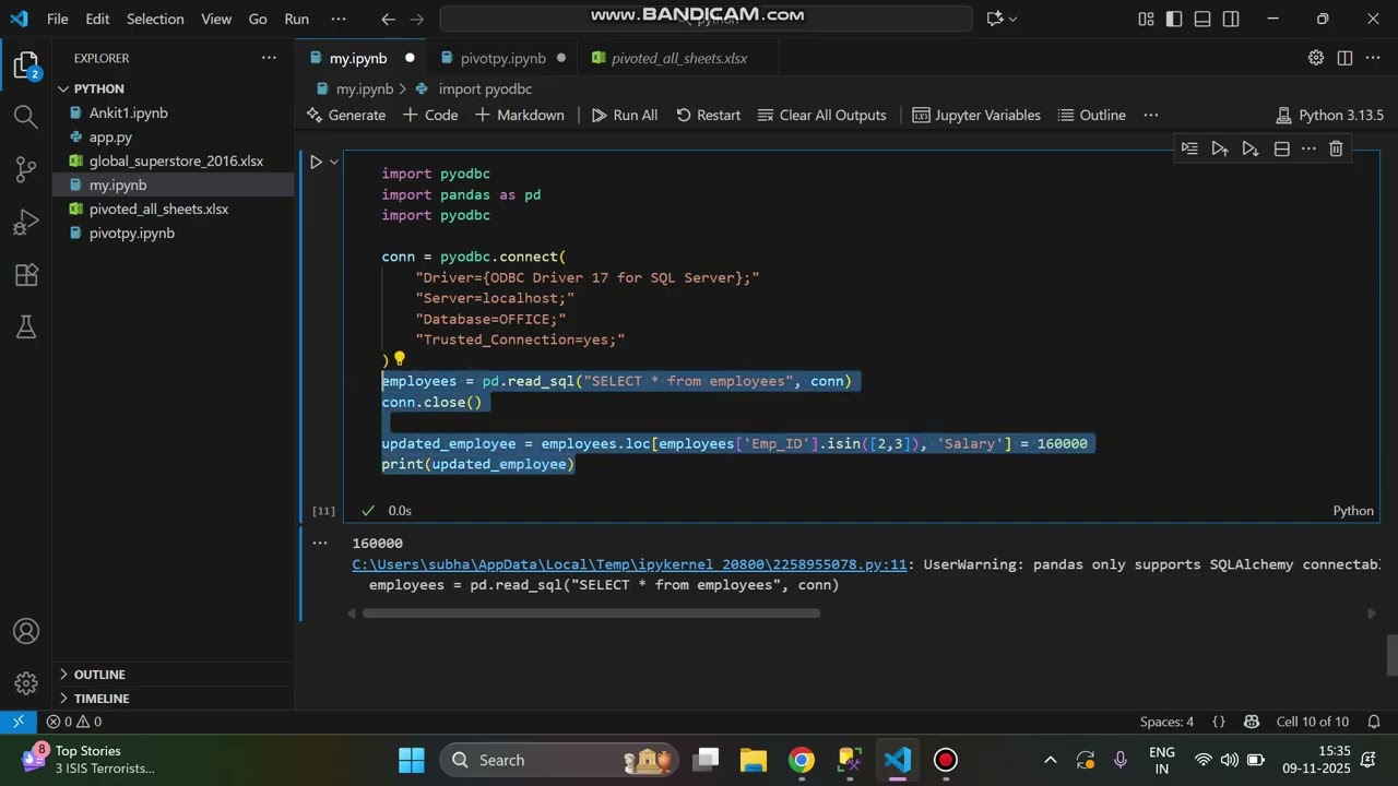 6) How to convert SQL query into #python #numpy #pandas