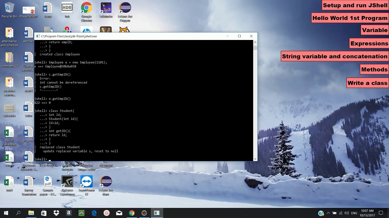 JShell   Java 9 interpreter REPL   Getting Started with Examples and Video Tutorial