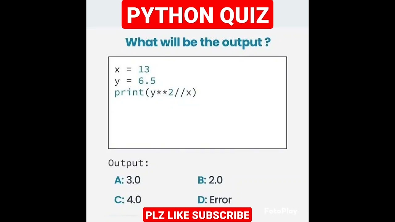 PYTHON QUIZ || #python #blockchain #iot #pythoncode #java #ai #php #cod #pythonprogramming #bts  ||