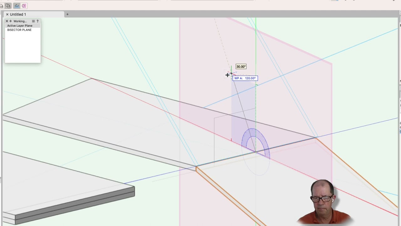 Vectorworks 2024 - Rotate About Working Plane