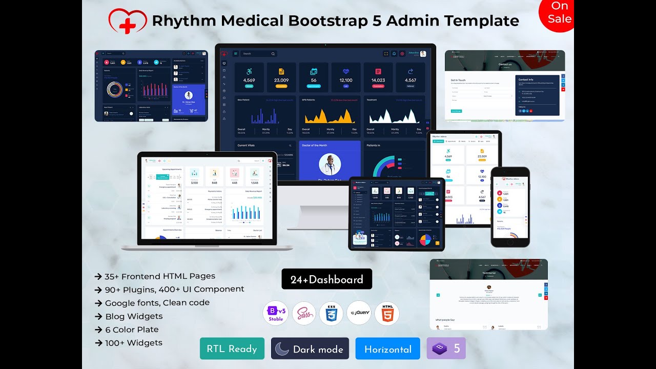 Rhythm Admin - Medical Bootstrap Dashboard With Software Ui framework