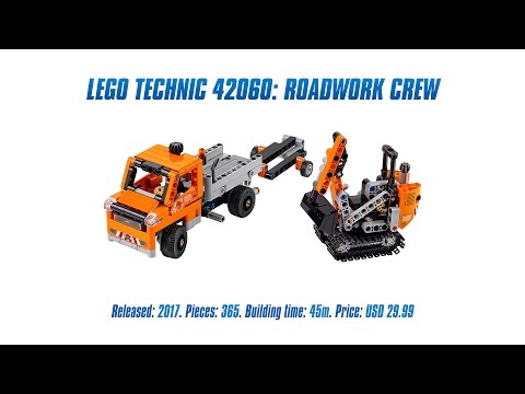 LEGO Technic 42060: Roadwork Crew Unboxing, Speed Build & Review [4K]