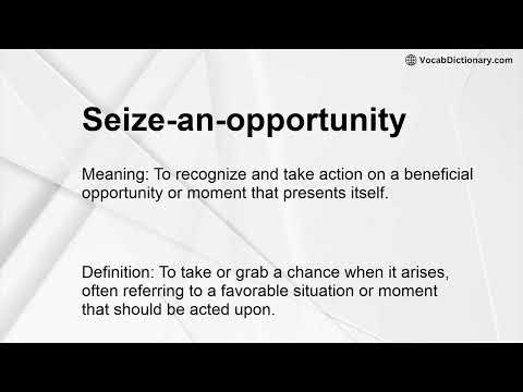 Seize-an-opportunity Meaning