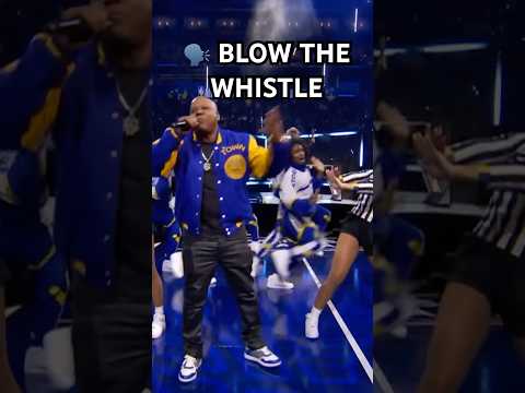 Too Short performs โblow the whistleโ at the 2025 #NBAAllstar game