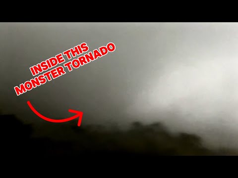 INSIDE A POWERFUL WEDGE TORNADO for minutes south of Robert Lee, Texas!