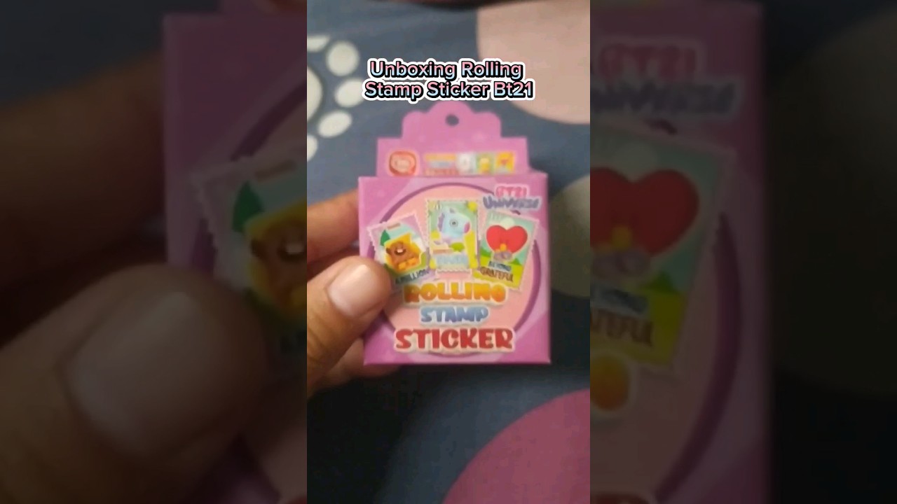 Unboxing Rolling Stamp Sticker Bt21 #sticker #shorts #shortvideo