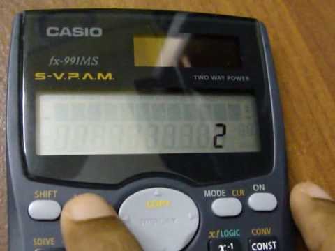 Casio fx-991MS Calculator Display and Key input Test Screen