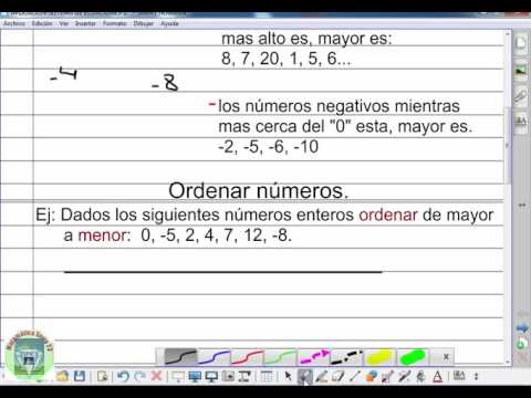 Orden y comparación de números enteros. | Matemática Serie 23