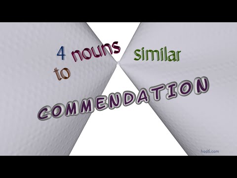 commendation - 4 nouns synonym to commendation (sentence examples)