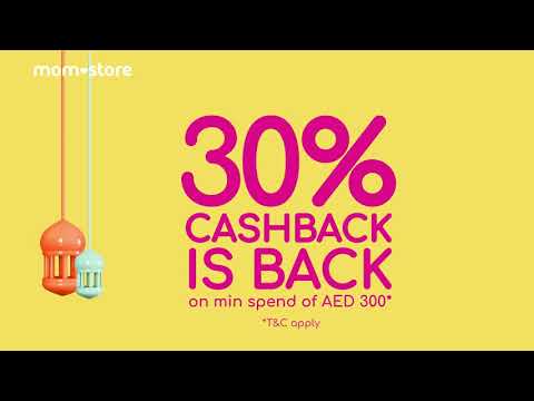 30% Cashback is back at Mom Store! 😱