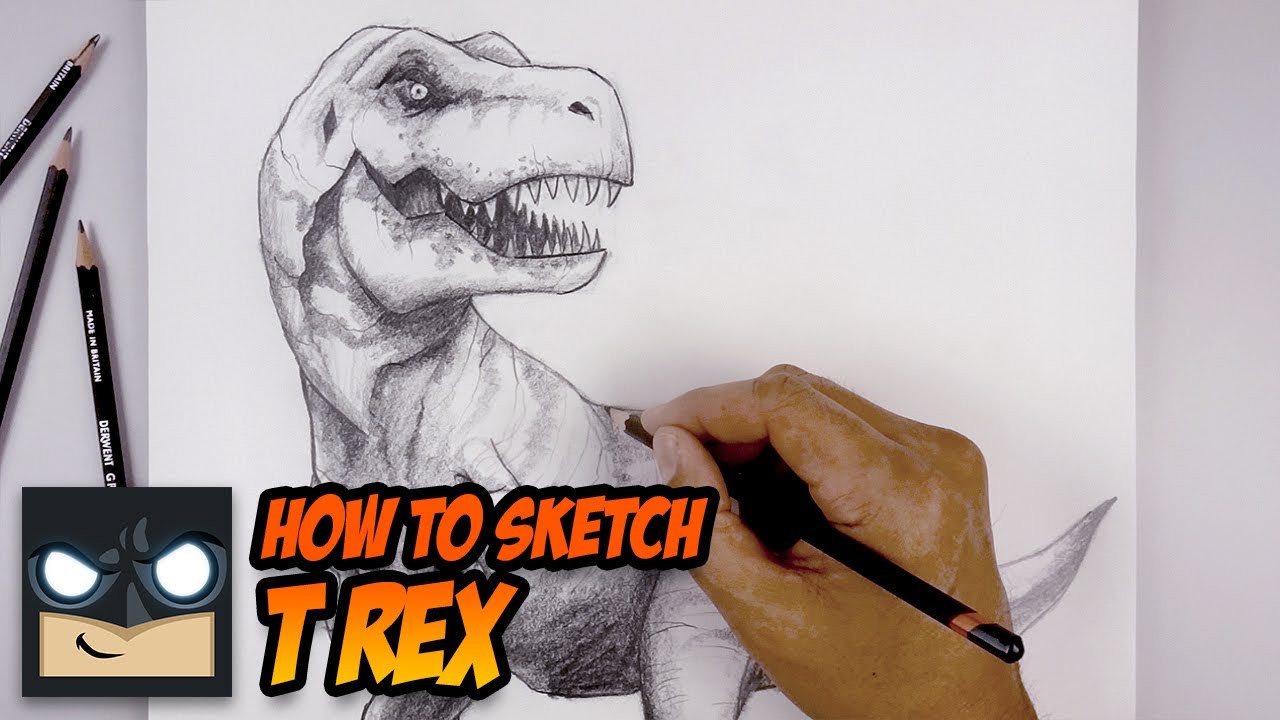How To Draw T-Rex | Beginner Sketch Tutorial (Step-by-Step)