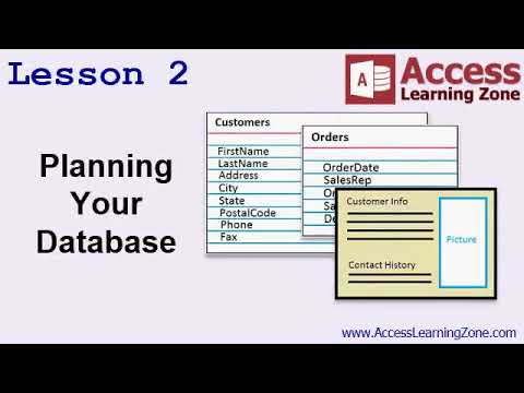 Microsoft Access Beginner Level 01. Lesson 02. Planning Your Database
