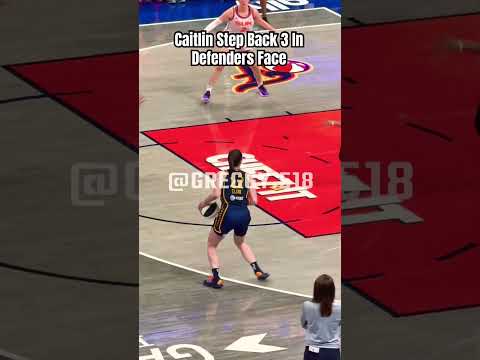 Caitlin step back 3 with a hand in her face #basketball #wnba #caitlinclark