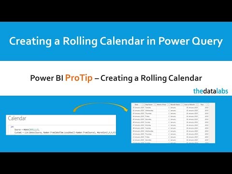 ProTip - Creating a Rolling Calendar in Power Query