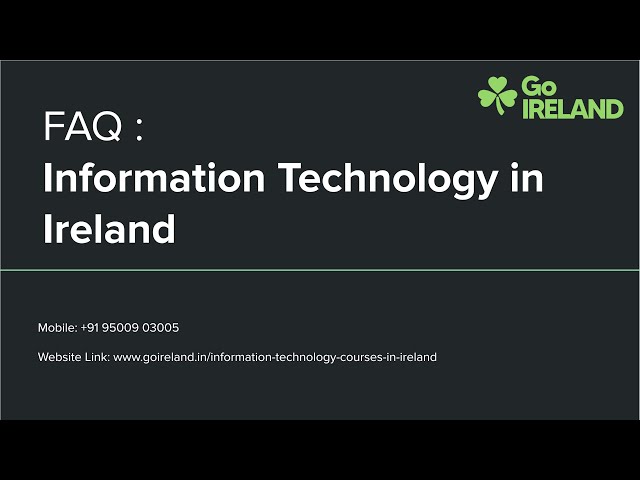 Masters in Information Technology in Ireland | MSc Information ...